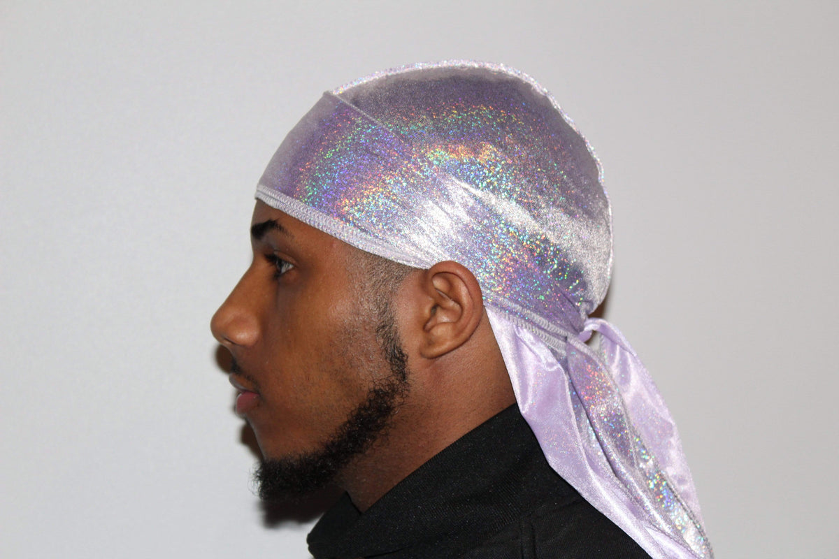Lavender Hologram Durag | Drippy Rags