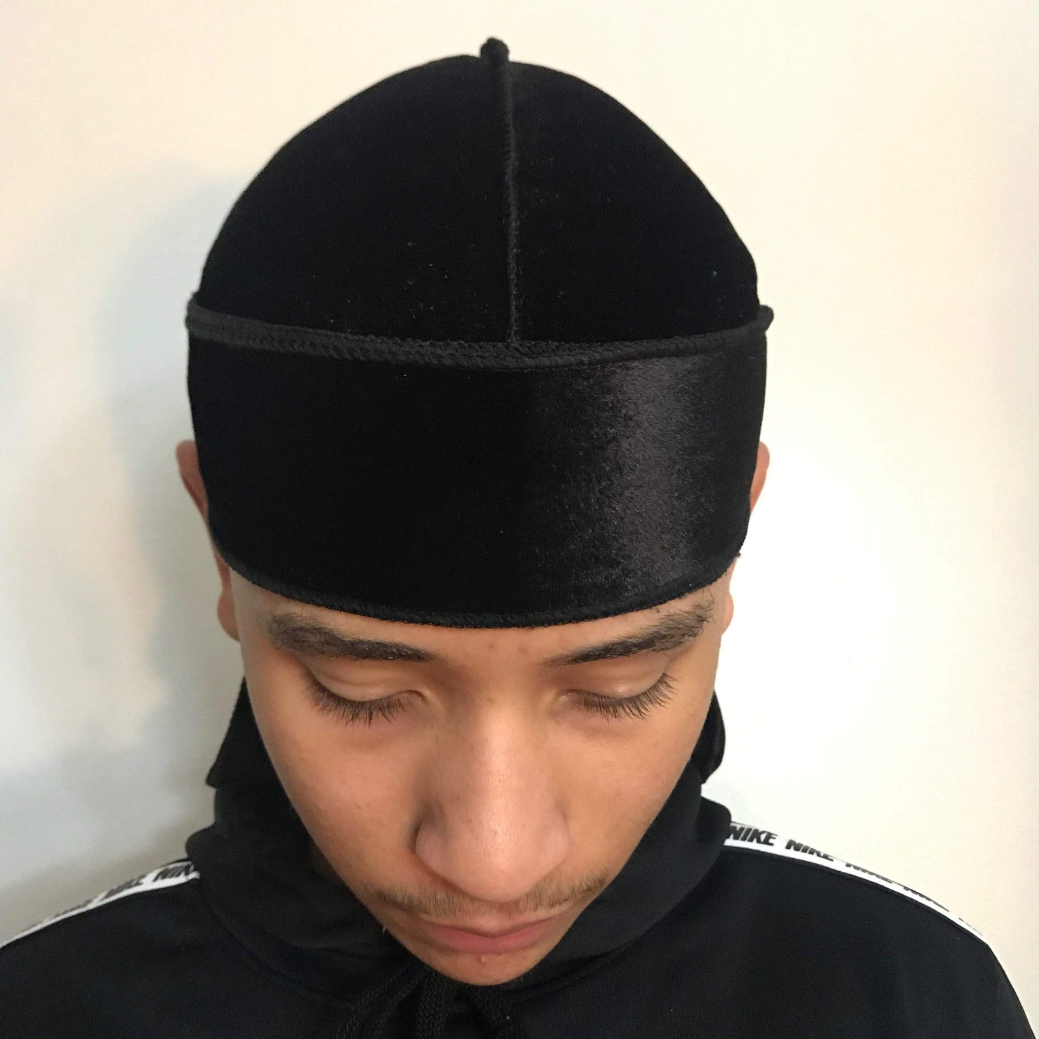 Black Velvet Durag Satin (Doo rag Do rag) For Men/Women | Drippy Rags